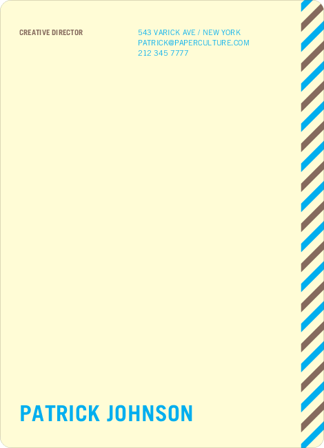 Diagonal Stripes Personal or Professional Stationery | Paper Culture