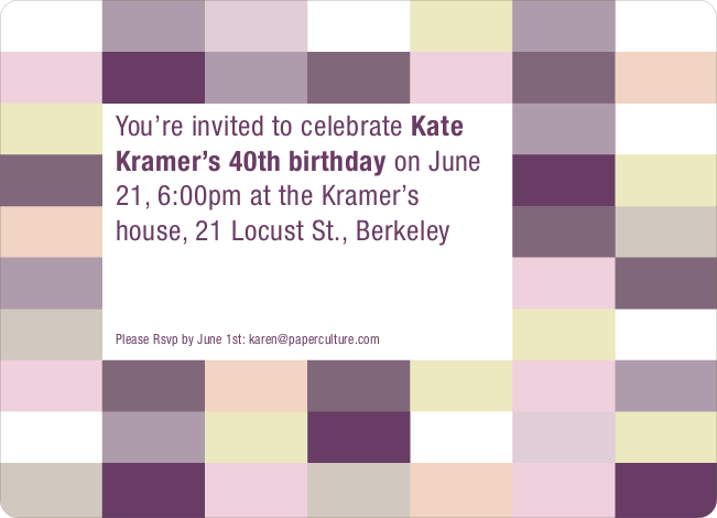 Color Blocks Party Invitations | Paper Culture