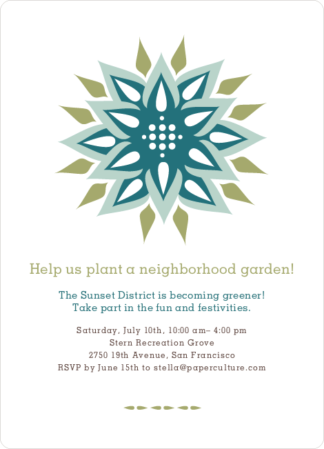 Modern Flower Garden Party Invitations | Paper Culture