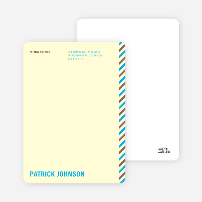 Diagonal Stripes Personal or Professional Stationery | Paper Culture