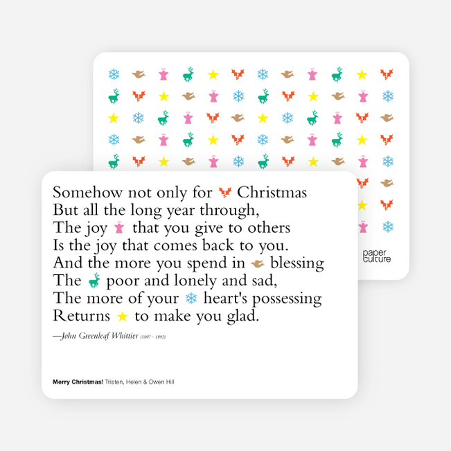 Holiday Poetry | Paper Culture