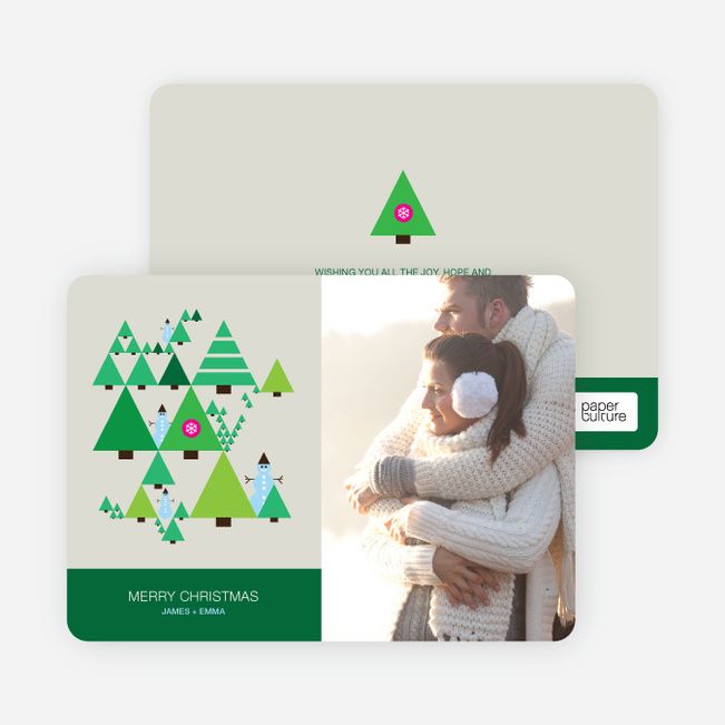 Modern Triangle Christmas Tree Cards | Paper Culture
