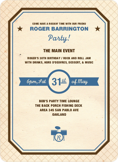 Rock Band Party Invitations | Paper Culture