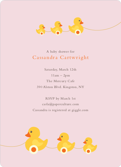 Ducks in a Row Baby Shower Invitations | Paper Culture