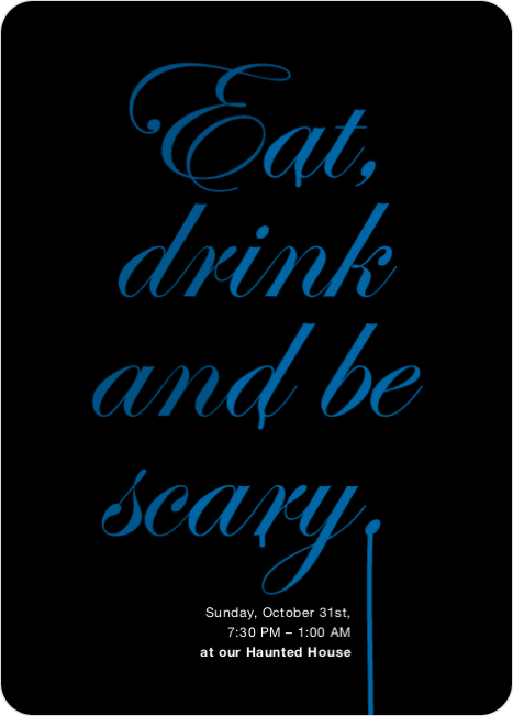 Adult Scary Script Halloween Party Invitations | Paper Culture