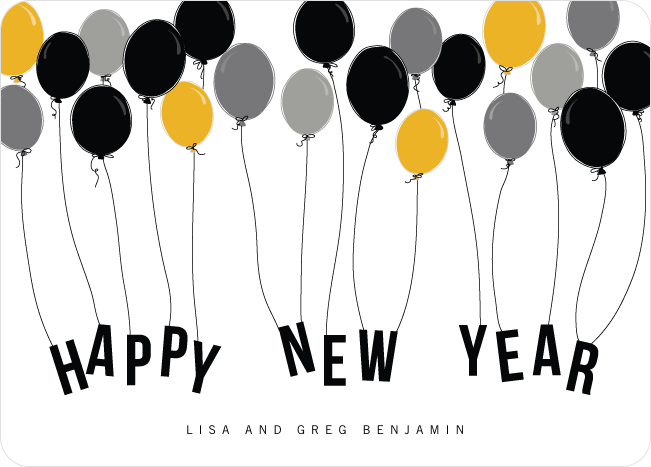 Balloon Themed New Year’s Party Invitations | Paper Culture
