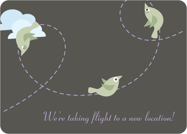 Birds in Flight Moving Announcements | Paper Culture