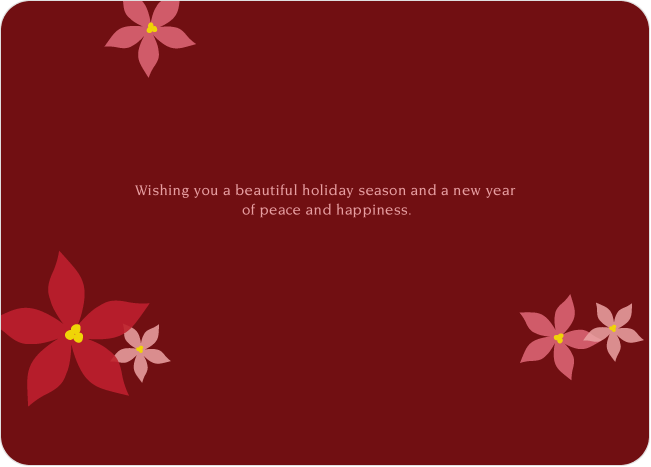 Poignant Poinsettia Holiday Photo Card | Paper Culture