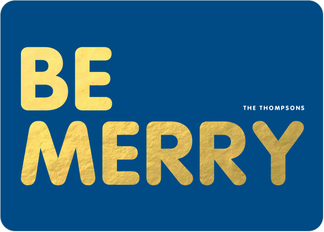 Be Merry Foil Holiday Photo Cards | Paper Culture
