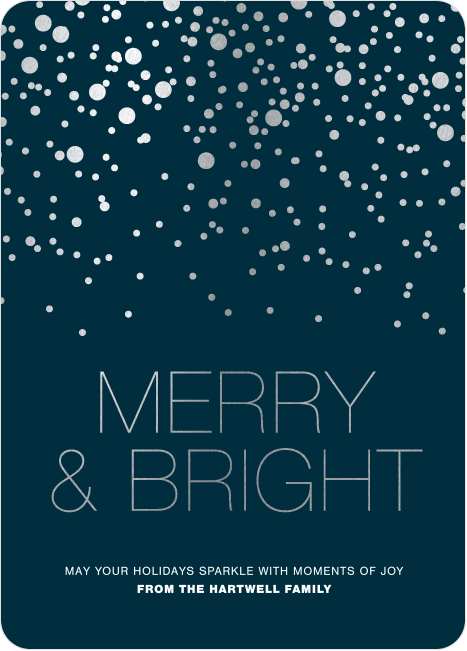 Foil Snow Holiday Cards | Paper Culture