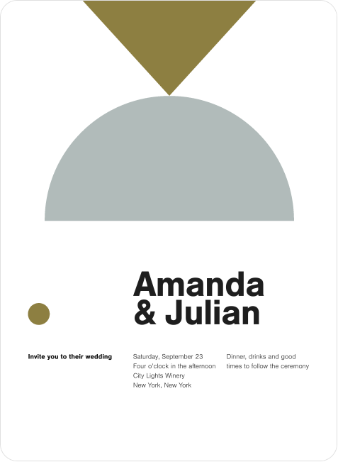 Shape Art Wedding Invitations | Paper Culture