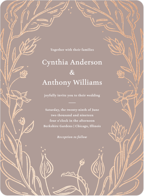Foil Surroundings Wedding Invitation Suites | Paper Culture