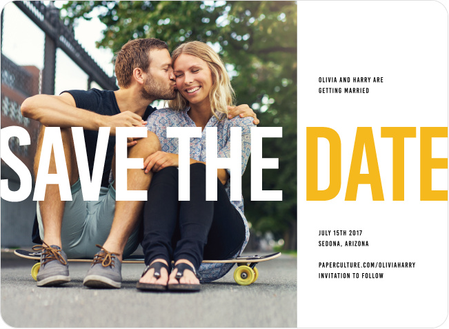 Color Type Save The Dates | Paper Culture