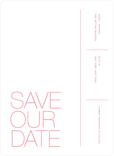 Stacked Type Save The Dates | Paper Culture