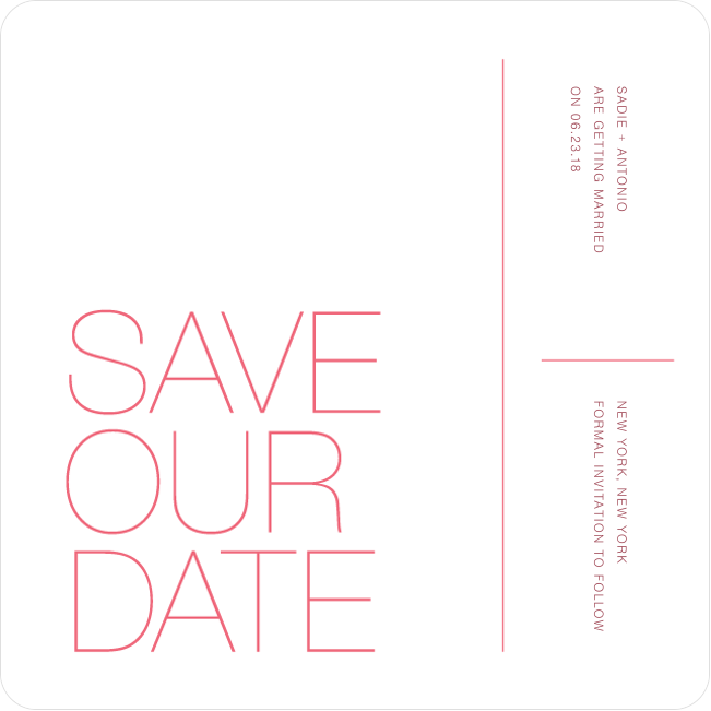 Stacked Type Save The Dates | Paper Culture