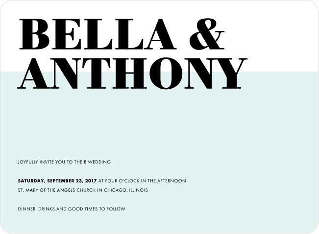Boldly Typographic Wedding Invitations | Paper Culture