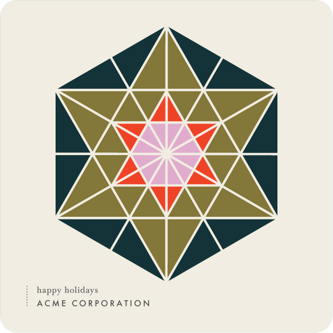 Color Block Star Business and Corporate Holiday Cards | Paper Culture