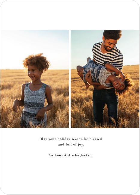 Overlapping Script Multi Photo Holiday Cards | Paper Culture