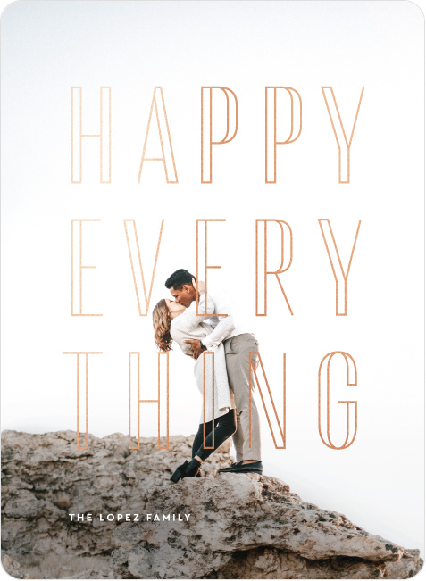 Happy Everything Stacked Multi Photo Holiday Cards | Paper Culture