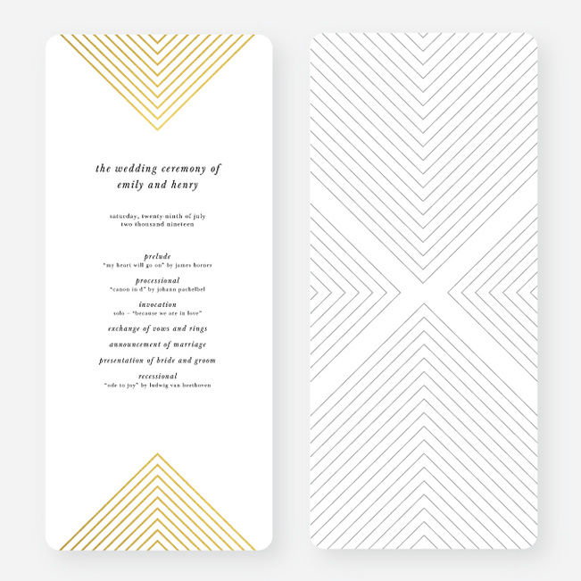 Foil Mirrored Angles Wedding Invitation Suites | Paper Culture