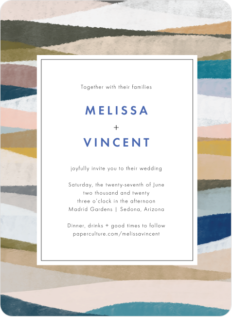 Painted Boundary Wedding Invitations Suites | Paper Culture
