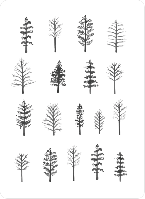 Prolific Tree Profiles Company Holiday Cards | Paper Culture