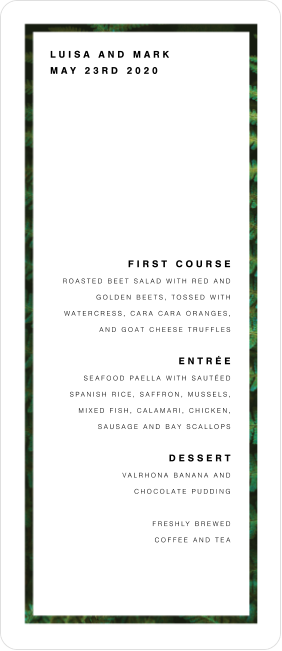 Exquisite Ferns Wedding Menus | Paper Culture
