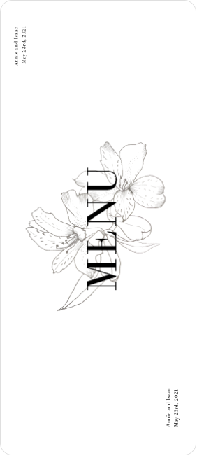 Sophisticated Lilies Wedding Menus | Paper Culture
