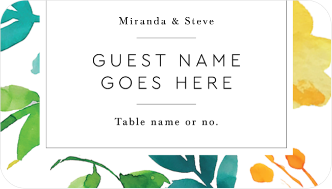 Tropical Celebration Wedding Name Cards & Place Cards | Paper Culture