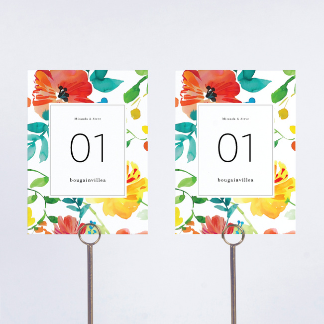 Tropical Celebration Wedding Name Cards & Place Cards | Paper Culture