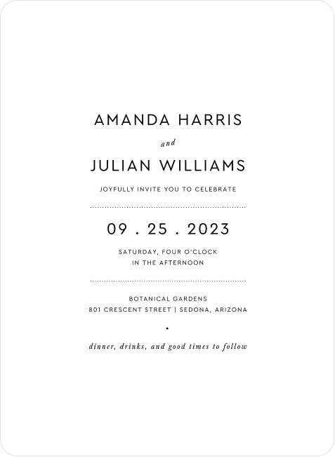 Headline Act Wedding Invitation Suites | Paper Culture
