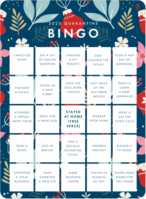 Quarantine Bingo Multi Photo Holiday Cards | Paper Culture