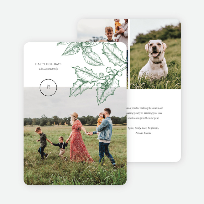 Holly Header Holiday Cards | Paper Culture