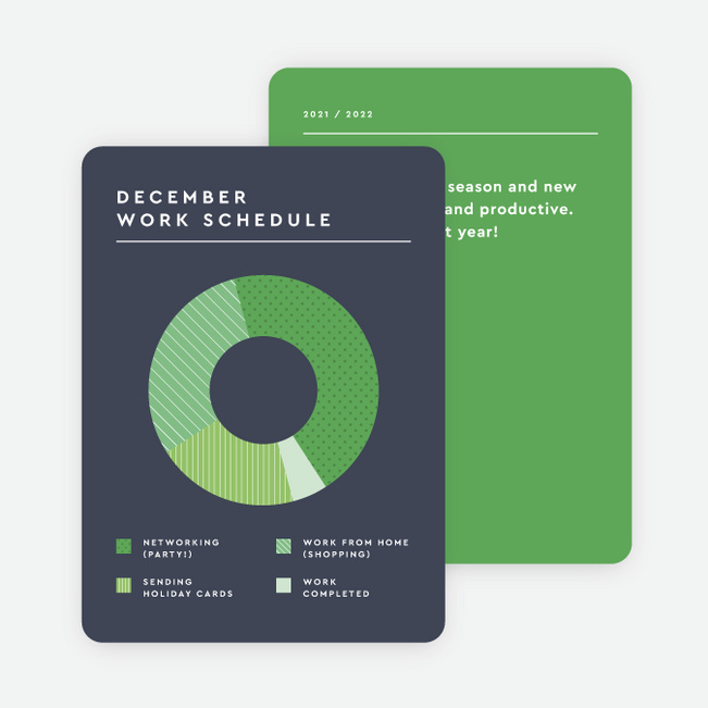 Productivity Chart Corporate Holiday Cards | Paper Culture