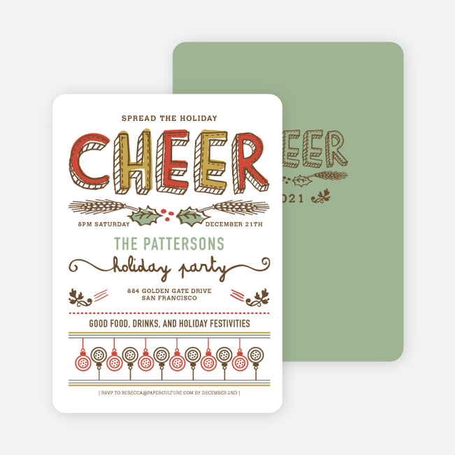 Holiday Party Invitations | Paper Culture