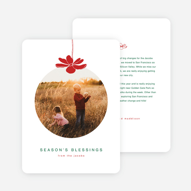 Primrose Ornament Holiday Cards and Invitations | Paper Culture