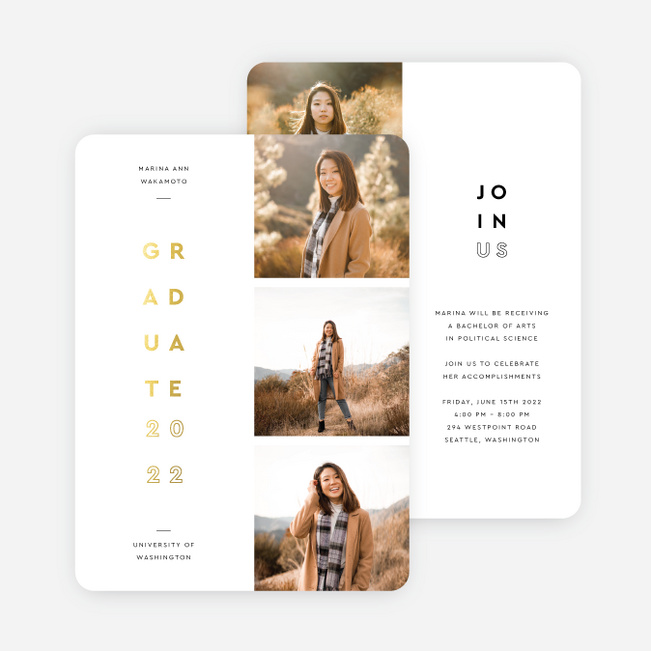 Foil Graduation Announcements And Graduation Invitations | Paper Culture