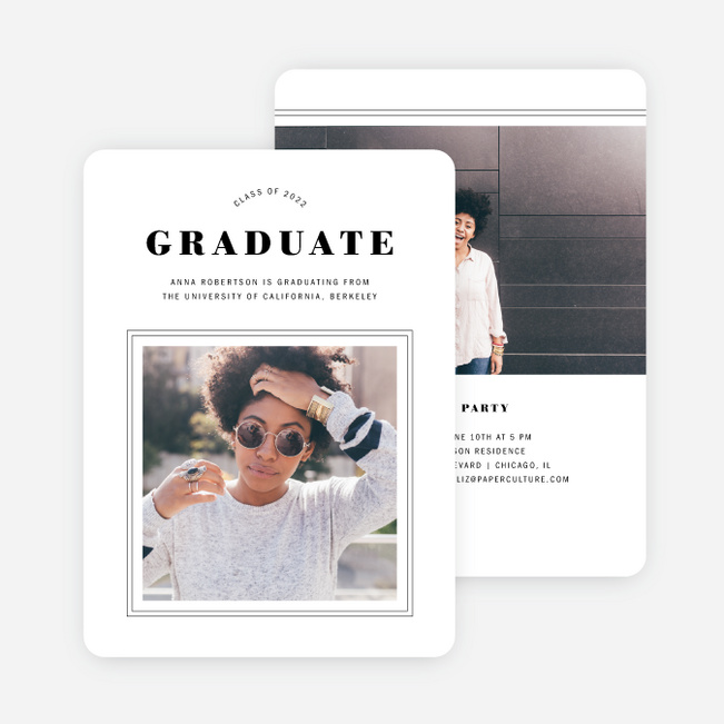 Artisanal Frame Graduation Invitations | Paper Culture