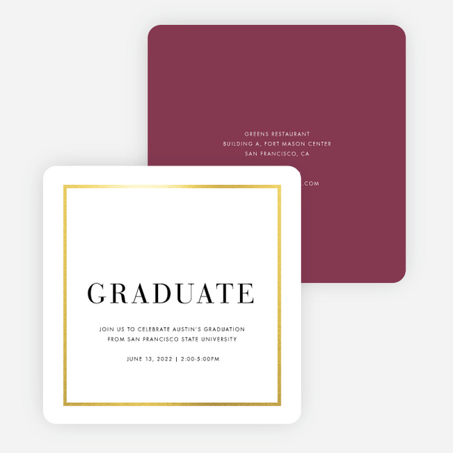 Foil Graduation Announcements And Graduation Invitations | Paper Culture