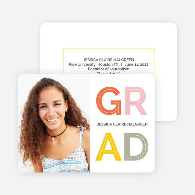 Happy Grad Graduation Announcements | Paper Culture