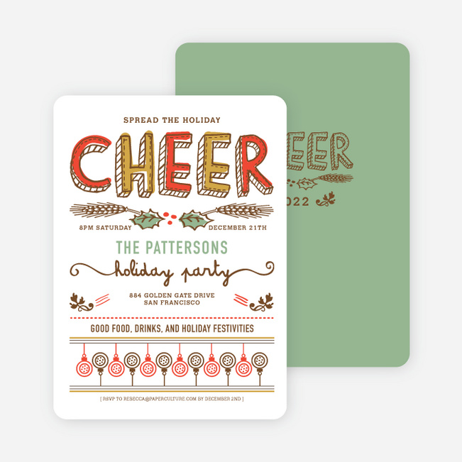 Holiday Party Invitations | Paper Culture