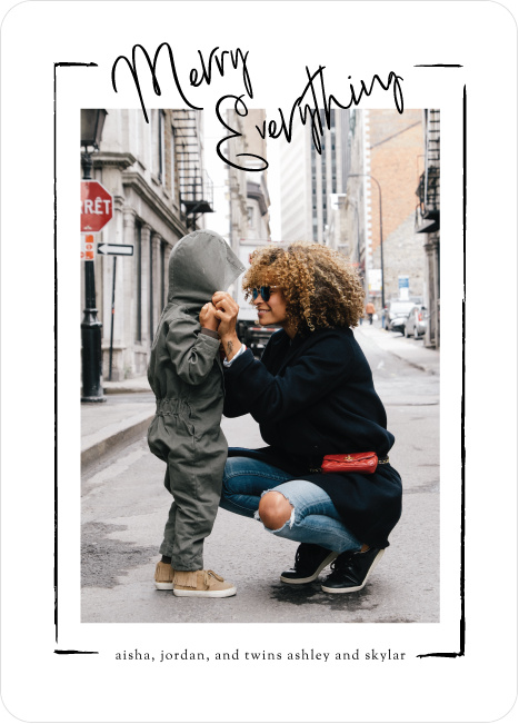 Scratched Frame Holiday Cards and Invitations | Paper Culture