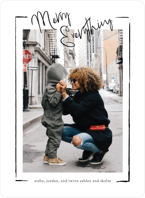 Scratched Frame Holiday Cards and Invitations | Paper Culture