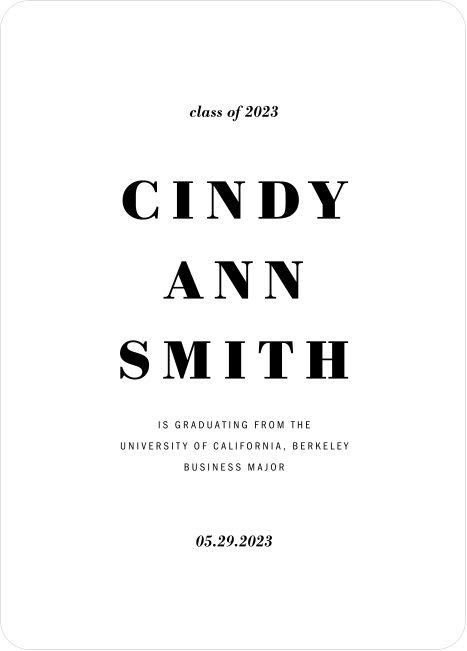 Simply Classic Graduation Invitations | Paper Culture