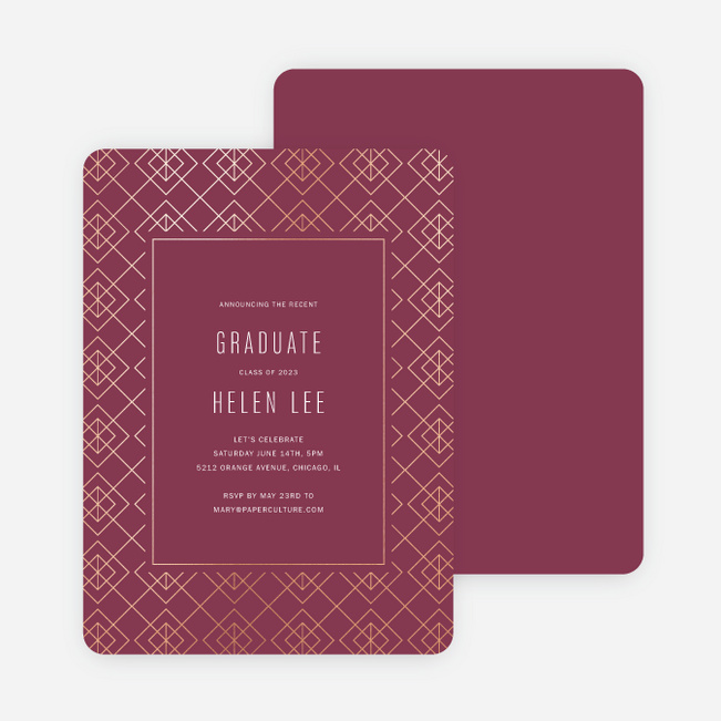 Foil Graduation Announcements And Graduation Invitations | Paper Culture