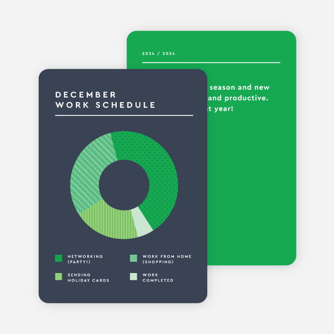 Productivity Chart Corporate Holiday Cards | Paper Culture