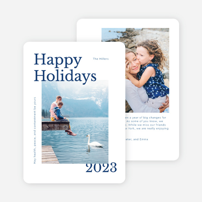 Happiness Aligned Multi Photo Holiday Cards | Paper Culture