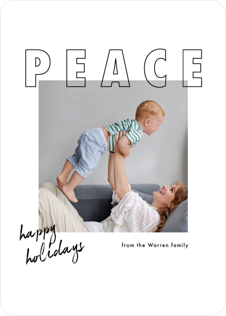Peaceful Outline Holiday Cards and Invitations | Paper Culture