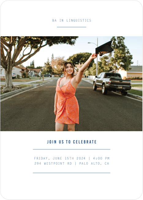 Modern Headline Graduation Announcements & Graduation Invitations ...