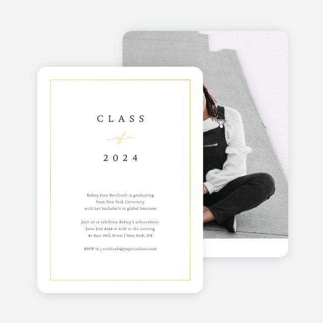 Foil Sophistication Graduation Announcements Graduation Invitations Paper Culture